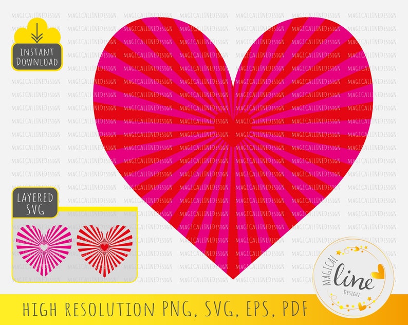 Heart Optical Illusion 2 Svg Heart Svg Valentines Day Svg - Etsy