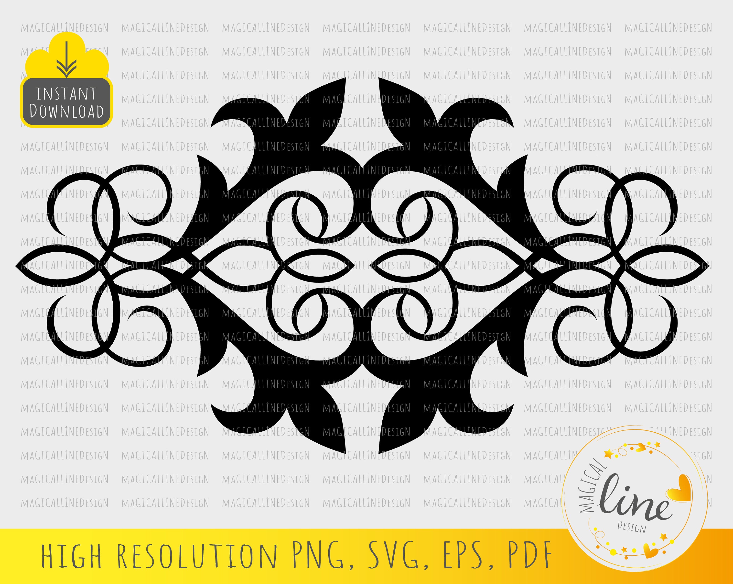 Victorian Ornament Svg Baroque Pattern Svg Royalty Vector - Etsy