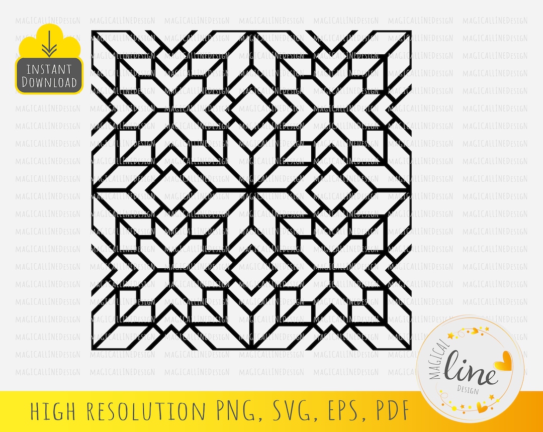 Moroccan Geometric Pattern, Mosaic Pattern Svg, Seamless Arabesque ...