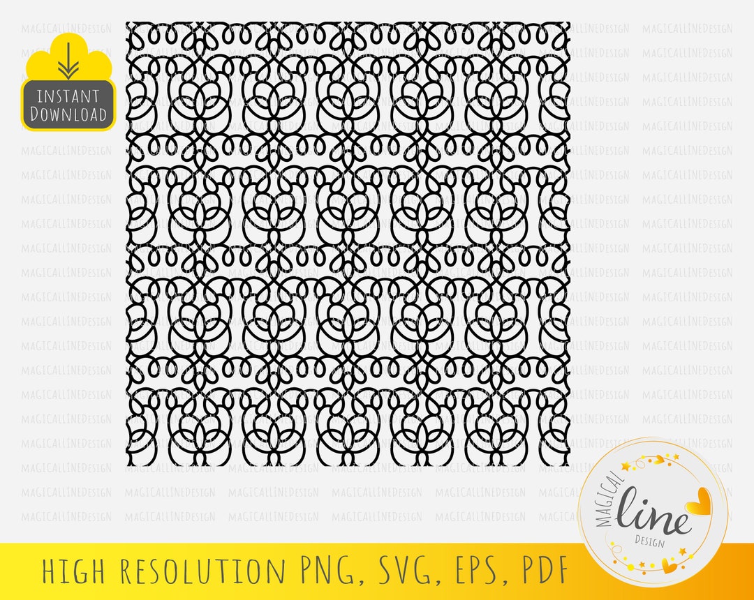 Victorian Swirl Pattern Svg, Damask Seamless Stencil, Royalty Pattern ...
