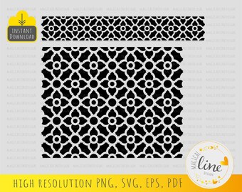 Damask Border Stencil Svg Tooled Leather Svg Ornament | Etsy