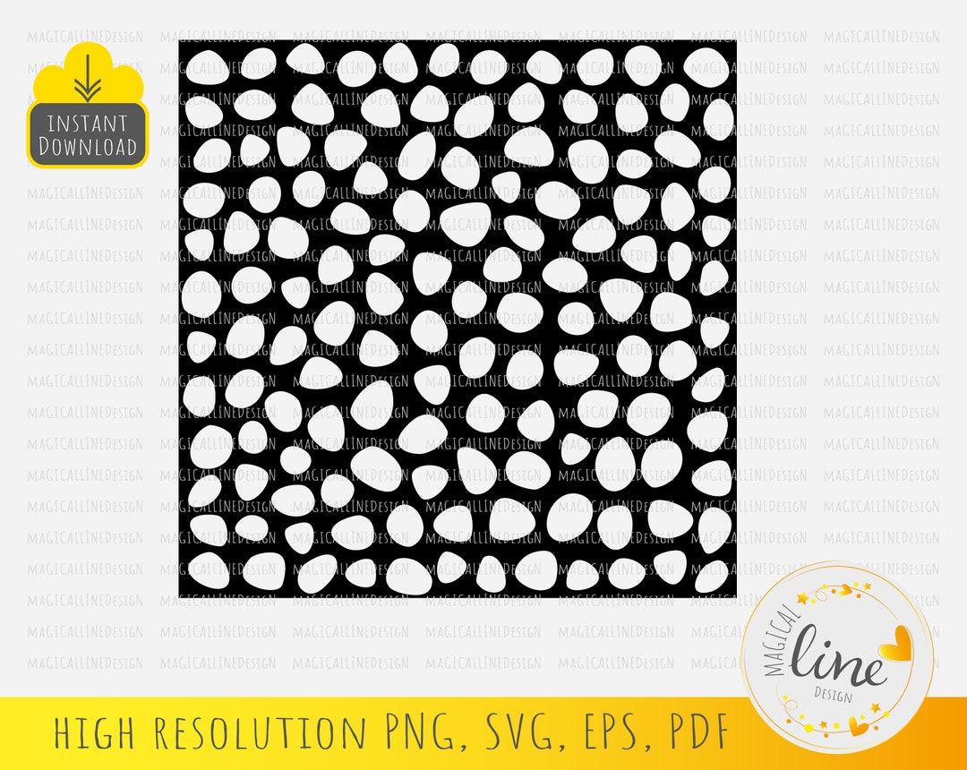 Pebbles Stencil Svg, Pebbles Tile Eps, Pebbles Vector, Seamless Pattern ...