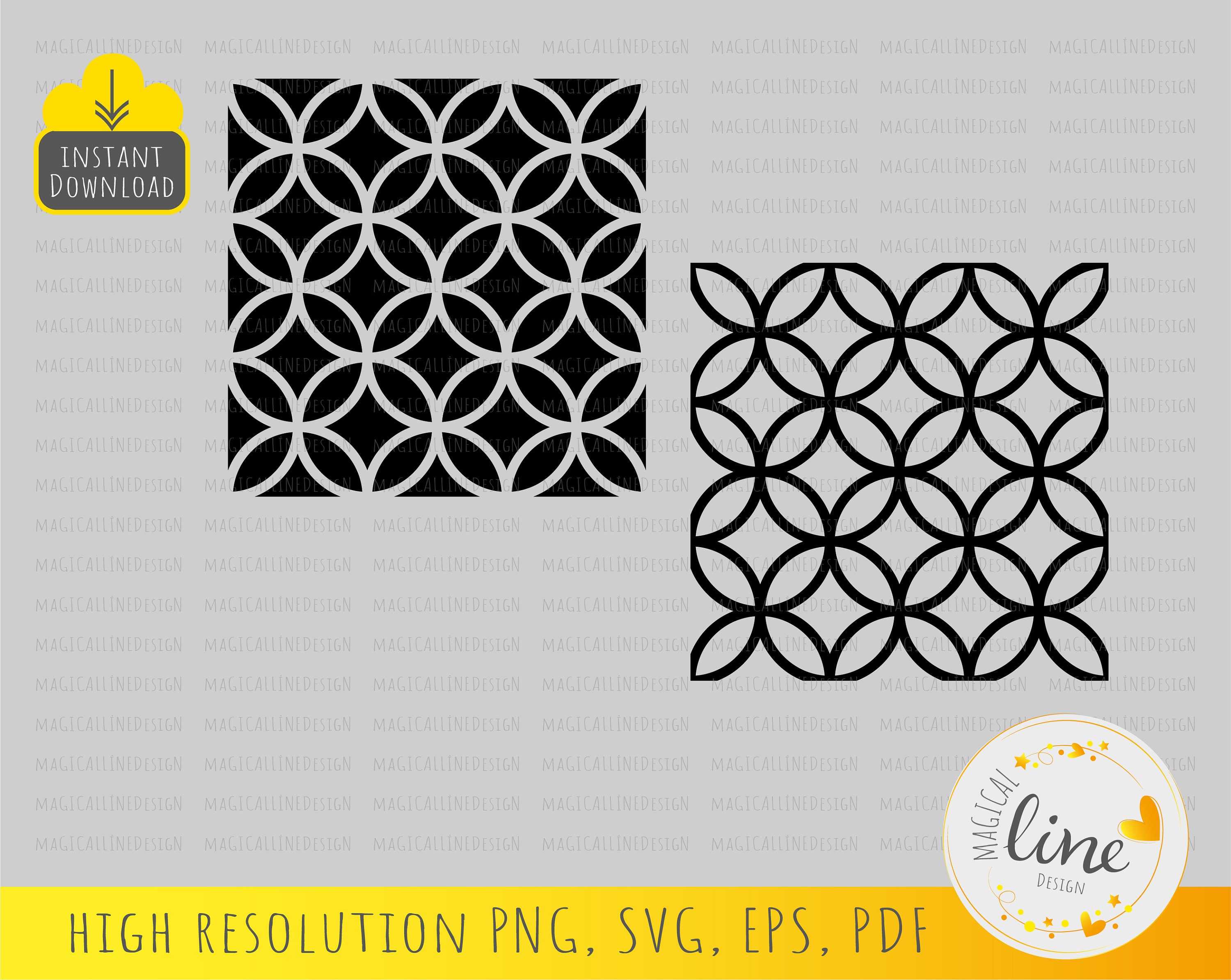 Circle Seamless Pattern Svg Ring Stencil PNG Tooled Leather | Etsy