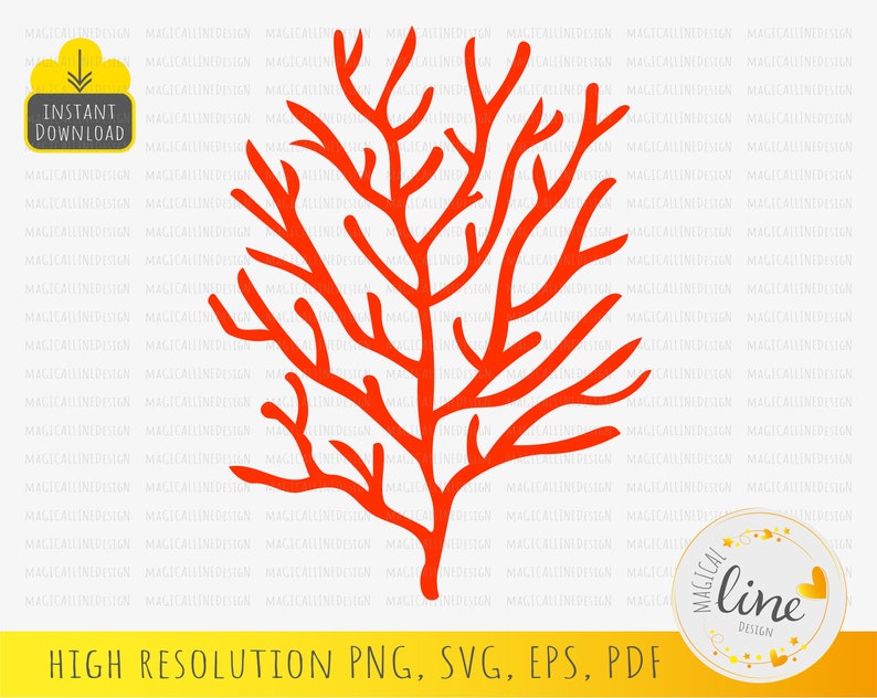 Coral Reef Svg, Underwater Plants Svg, Seaweed Clipart, Coral Paper Cut ...