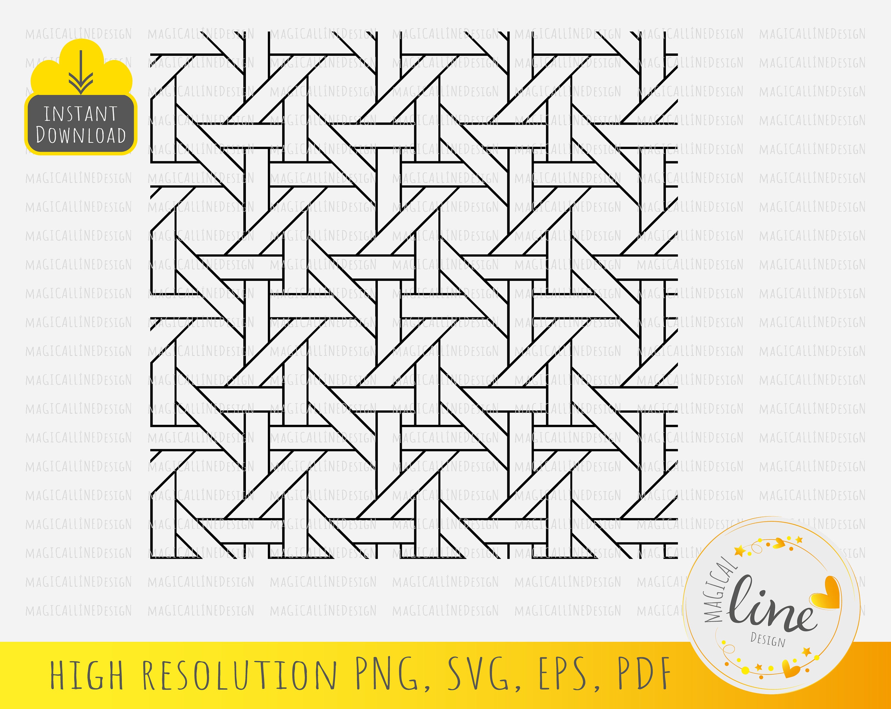 Rattan Pattern #3 Svg, Seamless Pattern, Rattan Cane Stencil, Rattan ...