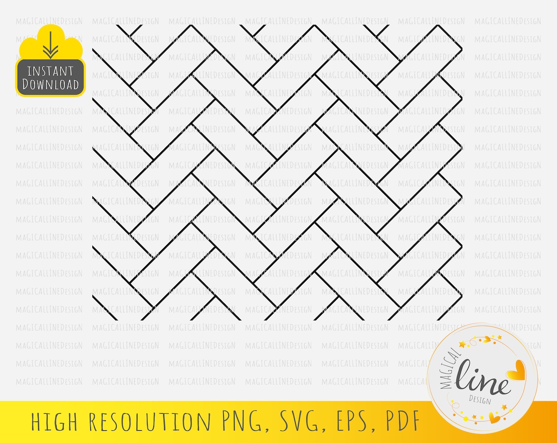 Herringbone Svg, Seamless Pattern, Herringbone Stencil, Herringbone ...