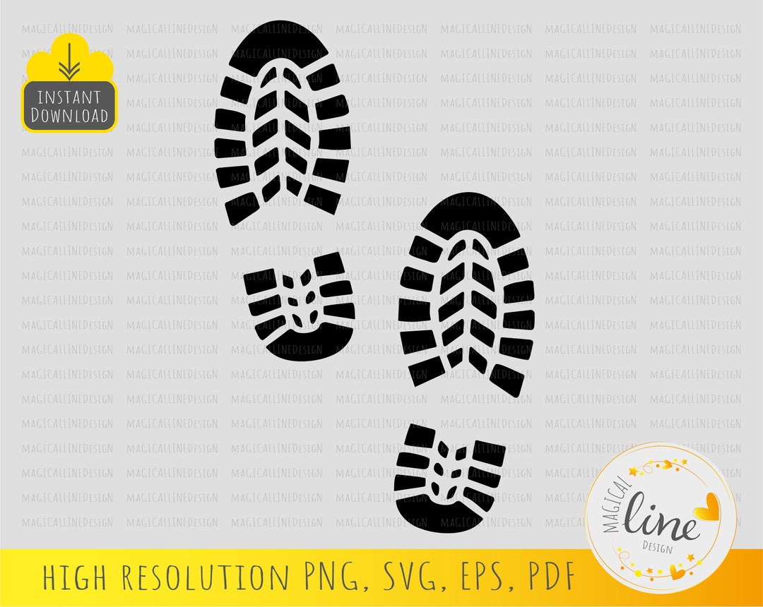 Footprint Svg Footmark Png Shoe Print Clipart Vector Vinly - Etsy
