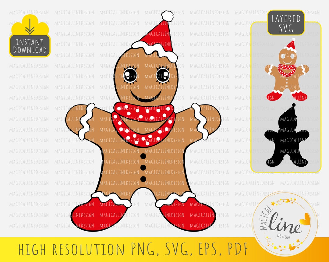 Gingerbread Girl Svg, Gingerbread Eps, Gingerbread Vector, Xmas Clipart ...