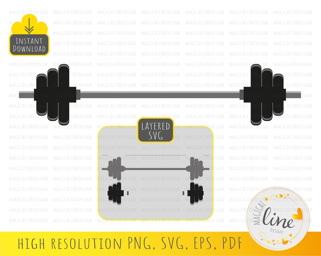 Barbell Svg, Gym Clipart, Body Builder Svg, Fitness Eps, Weight Clipart ...