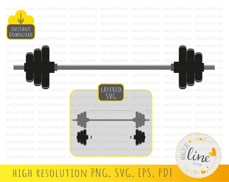 Barbell Svg, Gym Clipart, Body Builder Svg, Fitness Eps, Weight Clipart ...