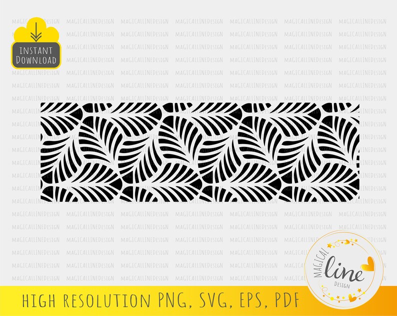 Leaf Border Svg Seamless Stencil Plants Tooled Leather Svg - Etsy