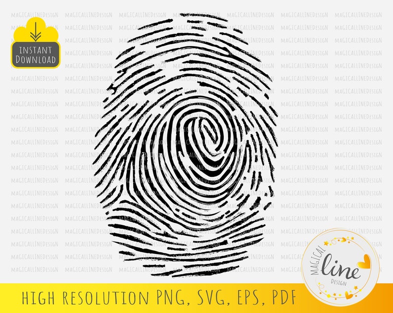 Fingerprint 2 Svg, Fingerprint Clipart, Fingerprint Dxf, Fingerprint ...