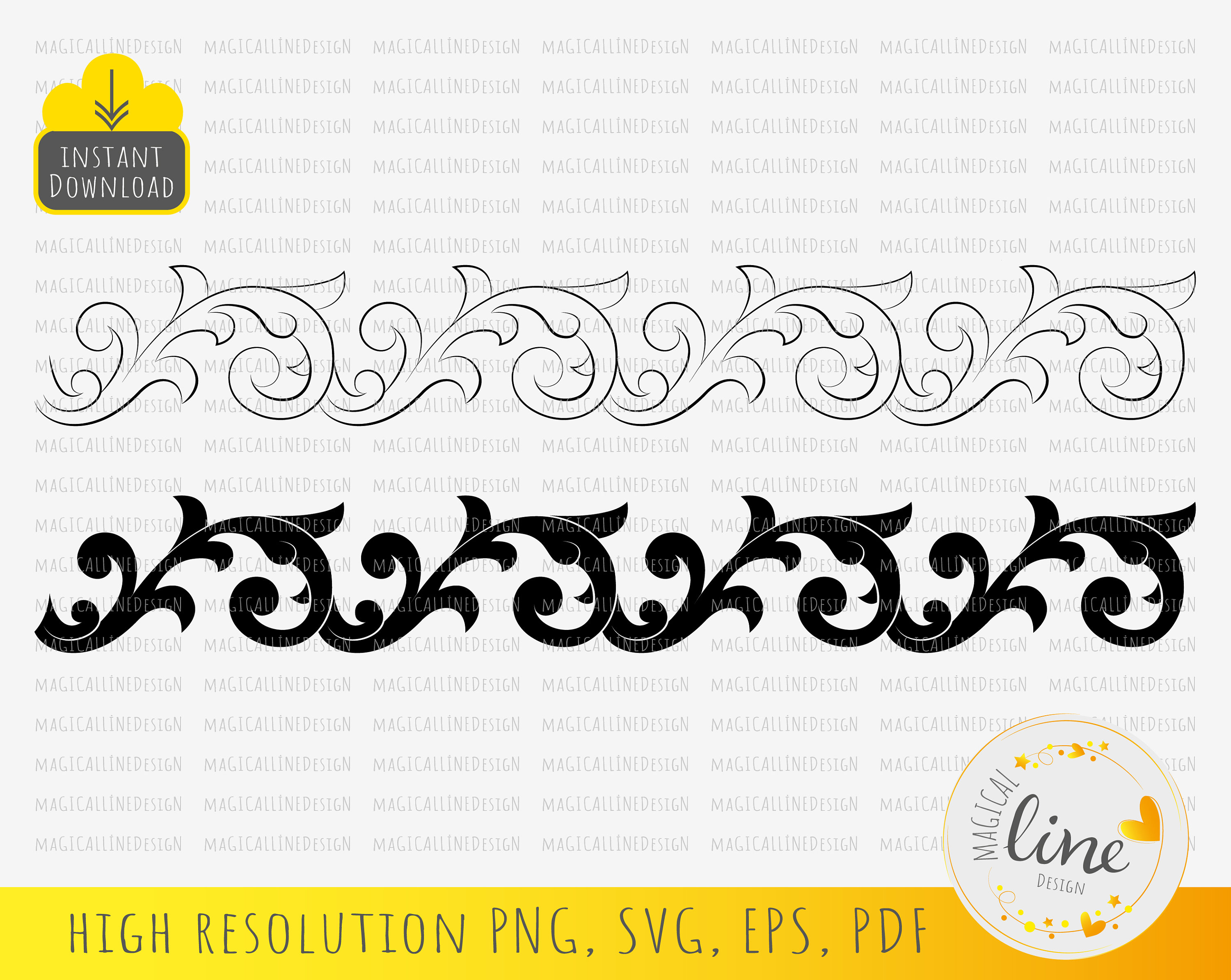 Victorian Border Svg, Damask Border Stencil, Tooled Leather Svg ...