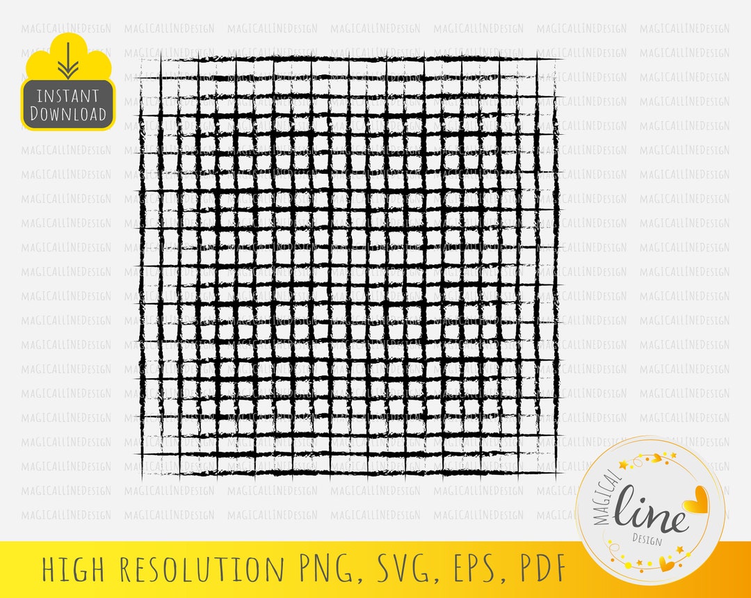 Distressed Grid Pattern, Grunge Texture Svg, Geometric Tile Svg, Boho ...