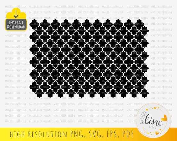Seamless Quatrefoil Pattern Svg Quatrefoil Texture Dxf - Etsy