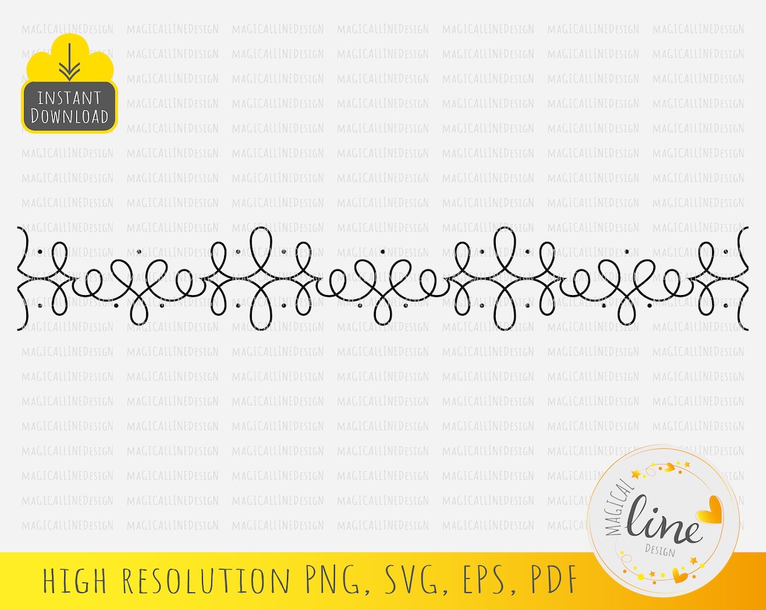 Scroll Border Svg, Seamless Swirl Line Svg, Elegant Border Eps, Curled ...