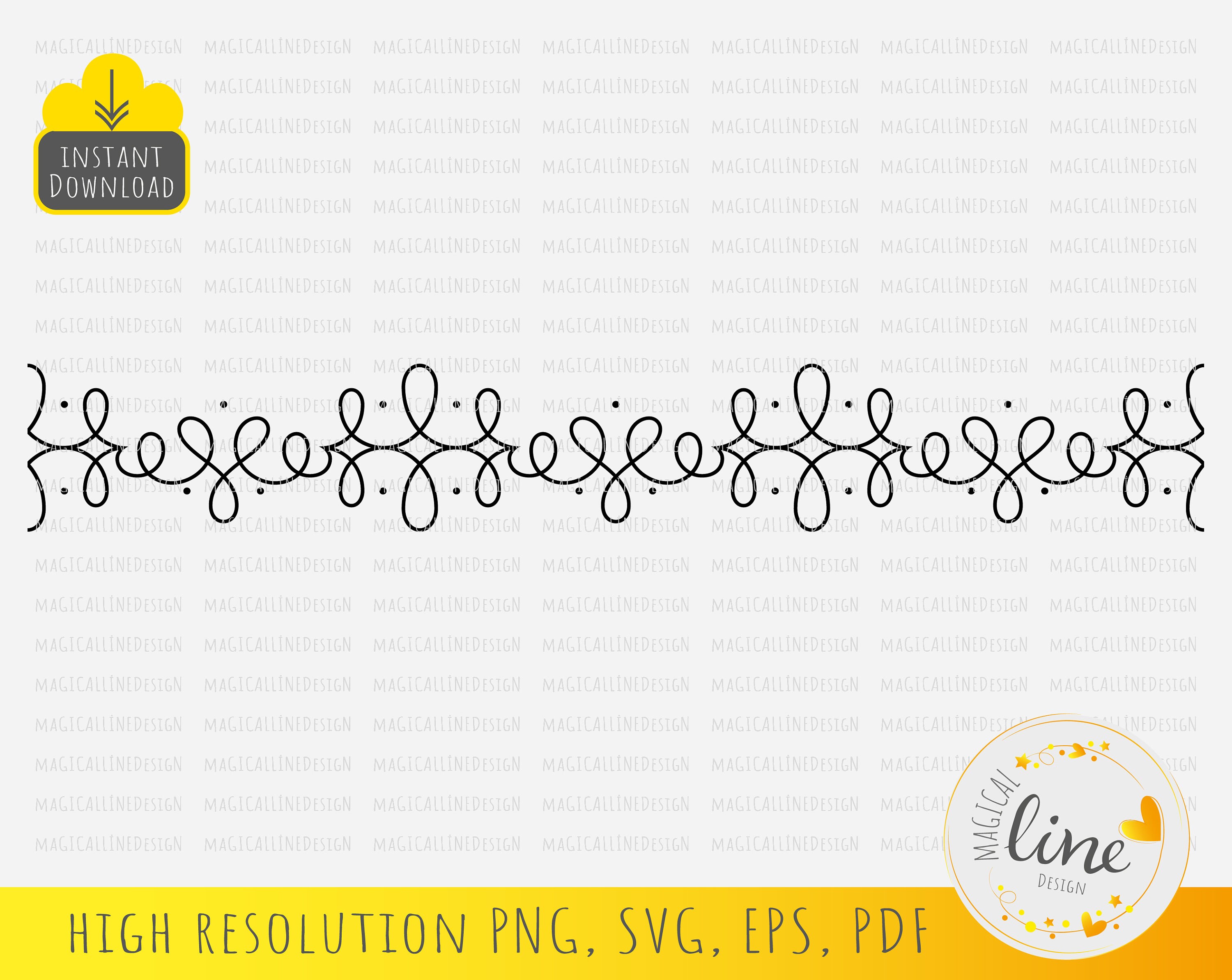 Scroll Border SVG, Swirl Line, Elegant Divider (digital Download) - Etsy