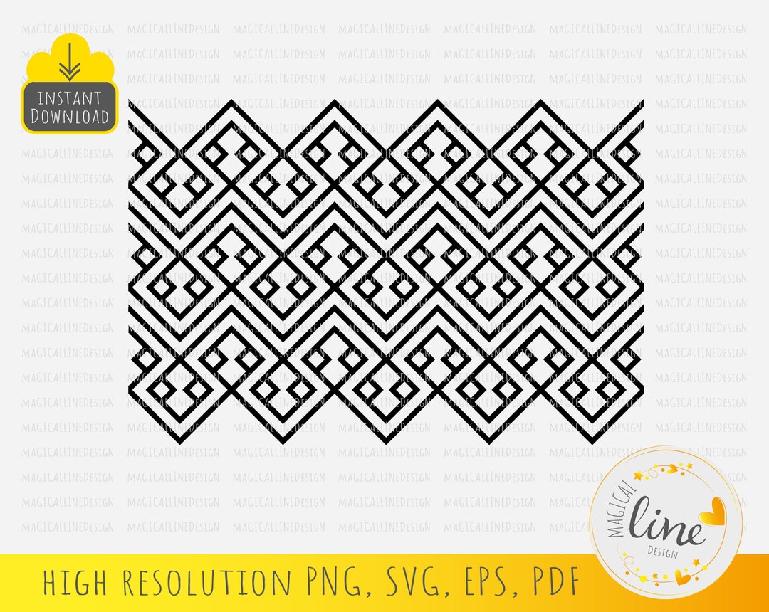Aztec Ethnic Pattern Svg, Seamless Tribal Pattern Svg, Aztec Stencil ...
