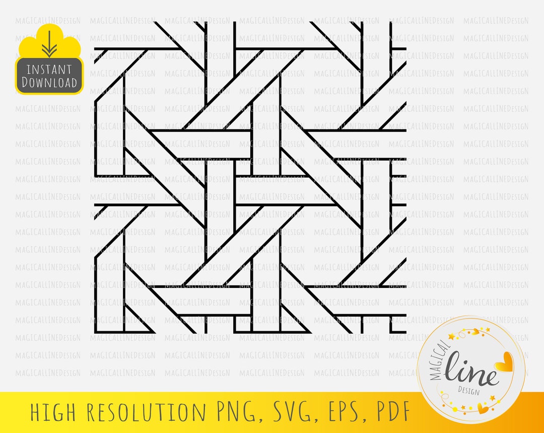 Rattan Pattern #2 Svg, Seamless Pattern, Rattan Cane Stencil, Rattan ...
