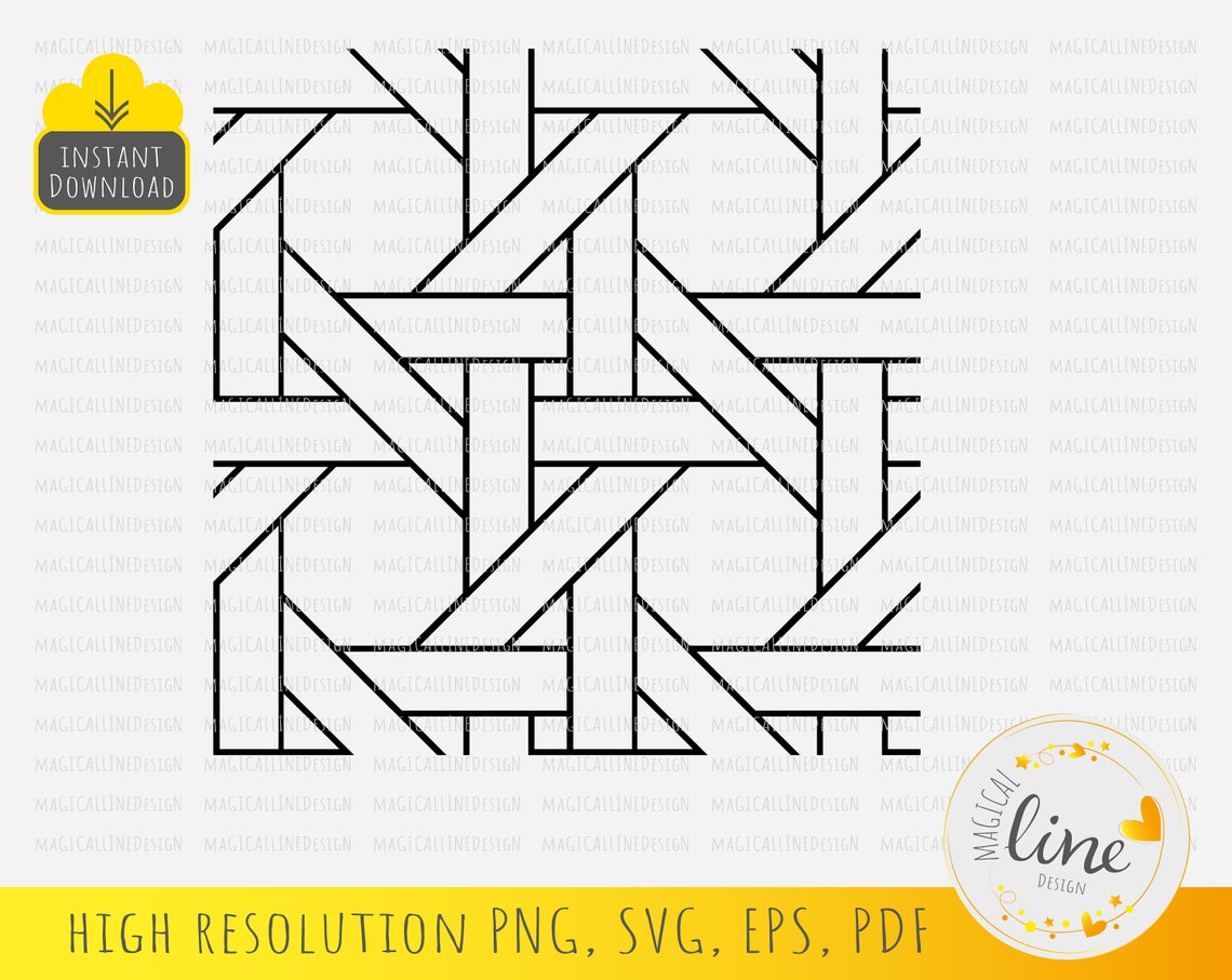 Rattan Pattern #2 Svg, Seamless Pattern, Rattan Cane Stencil, Rattan ...