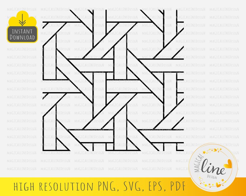 Rattan Pattern #2 Svg, Seamless Pattern, Rattan Cane Stencil, Rattan ...