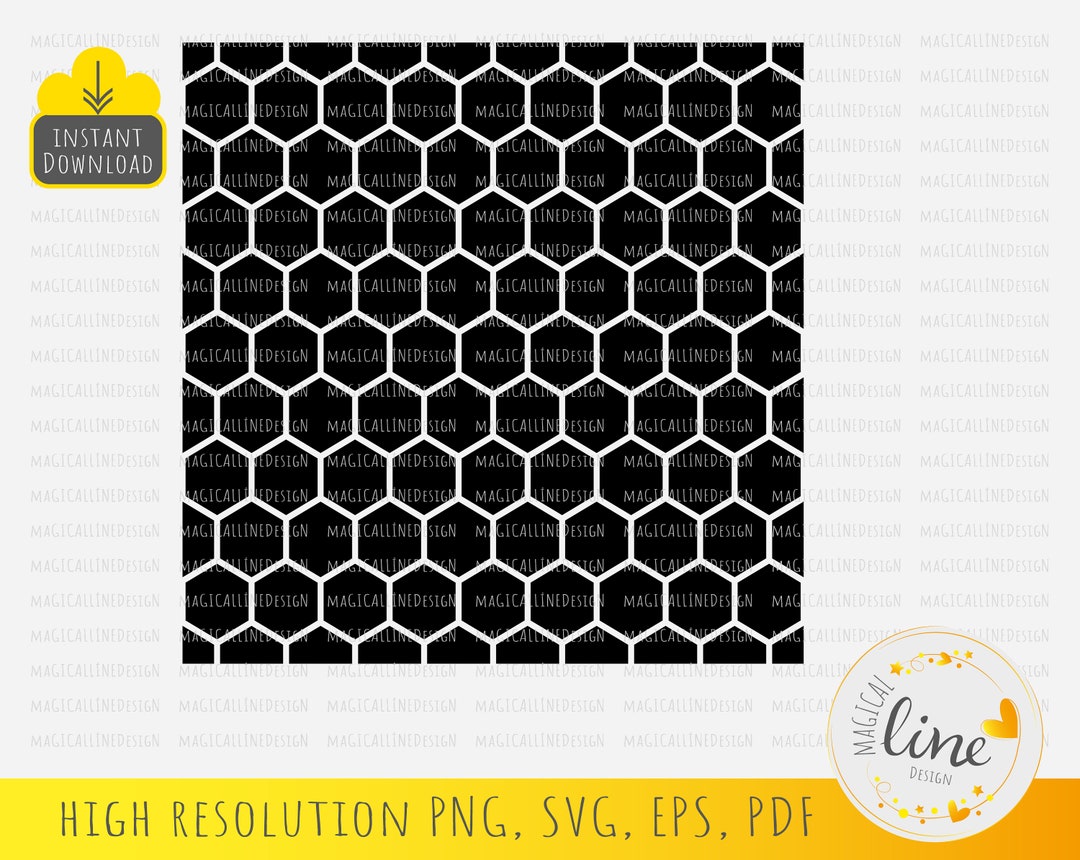 Honeycomb Pattern Svg, Seamless Pattern, Beecomb Stencil, Hexagon ...
