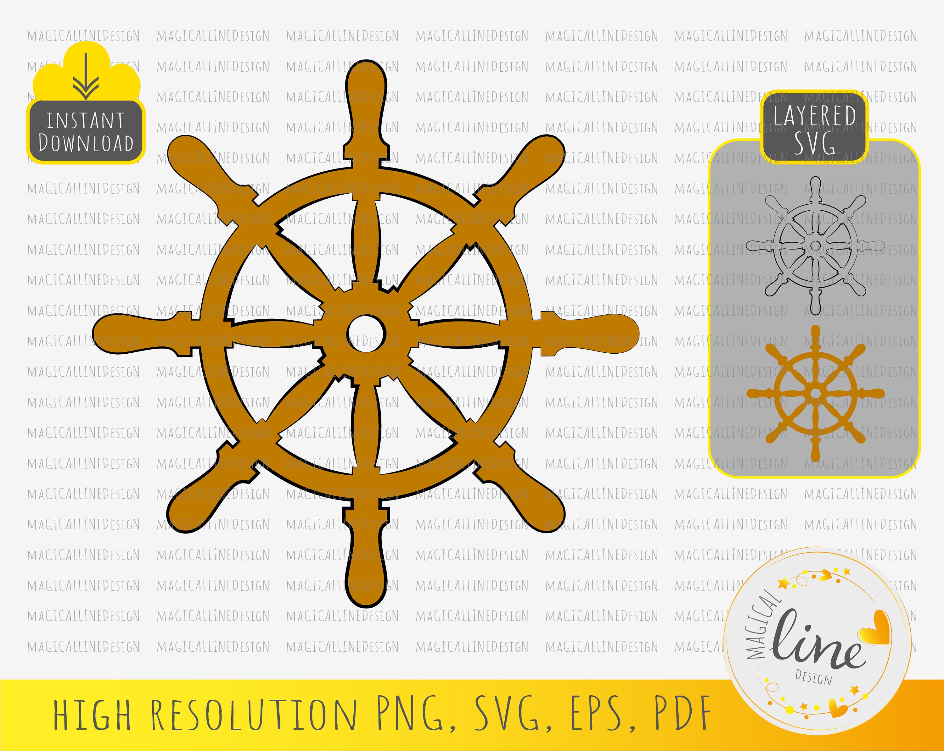 Ship Wheel Svg Nautical Clipart Sea Sailor Png Captain | Etsy