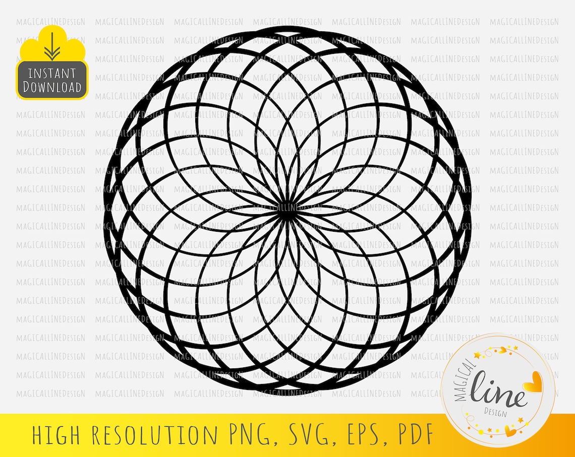 Torus Yantra Svg, Geometria Sacra Svg, Torus Yantra Dxf, Spirale ...