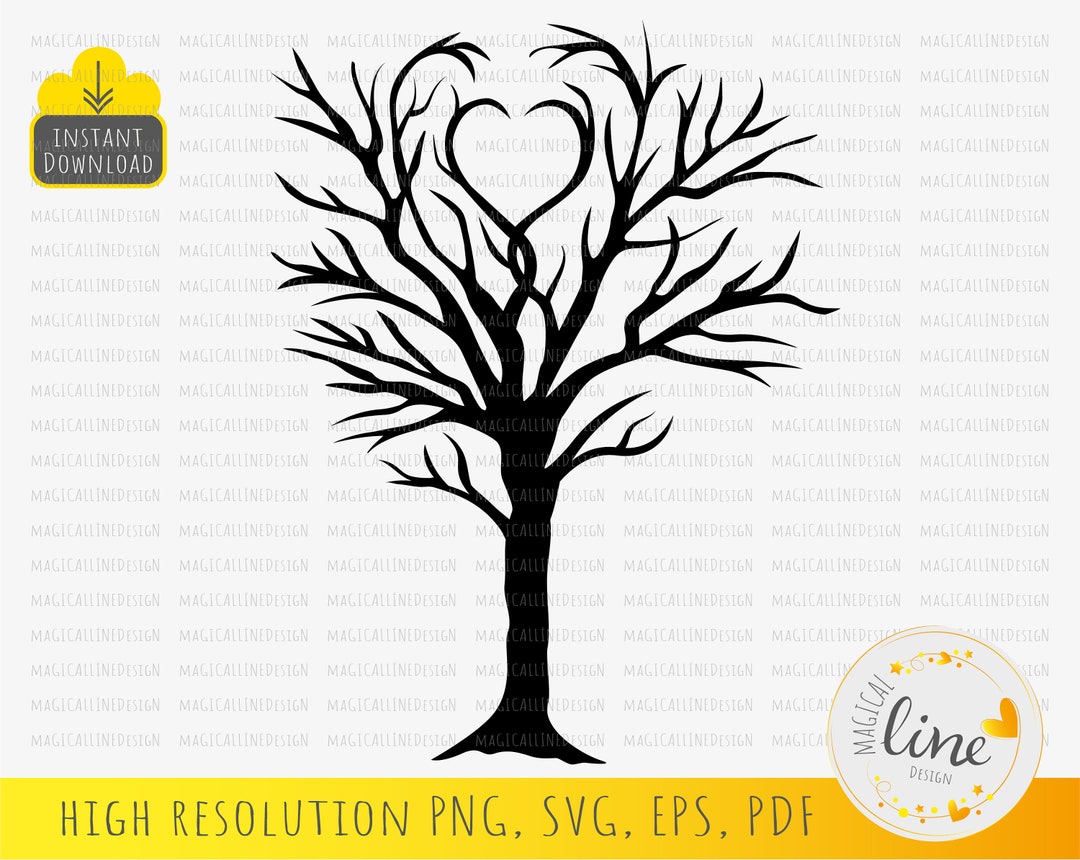 Dead Tree SVG, Halloween Silhouette, Love Heart Tree (digital Files) - Etsy