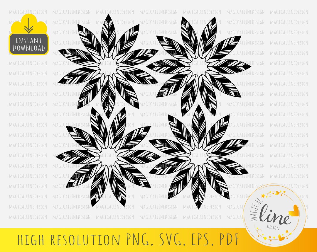 Tribal Flower Pattern Svg, Tribal Floral Eps, Tooled Leather Svg ...