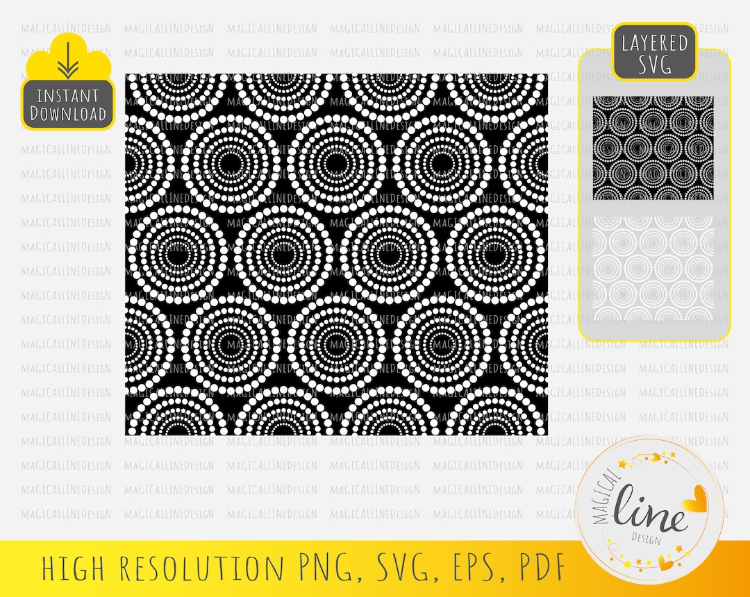 Dotted Circles Pattern Svg Circle Dot Pattern Seamless - Etsy