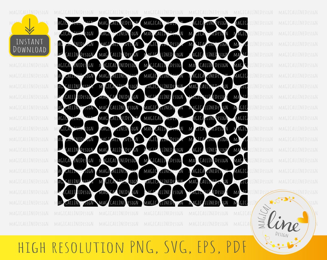 Stone Pattern Svg #3, Seamless Pattern, Stone Texture Eps, Pebbles ...