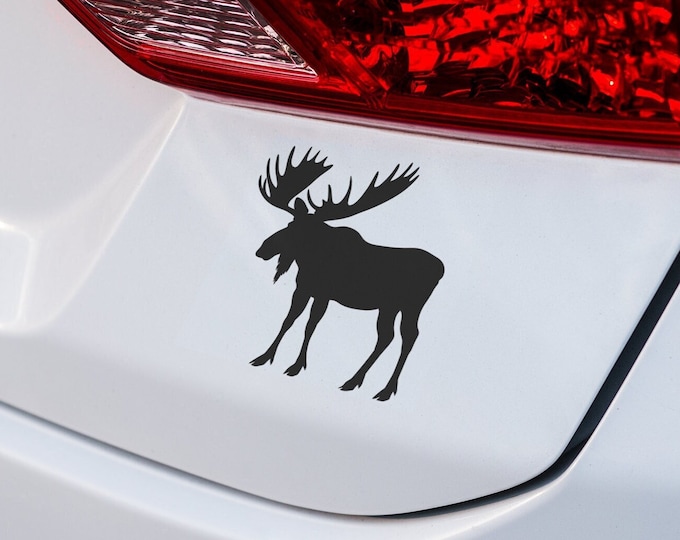 Majestic Moose: Bull Moose Vinyl Sticker Wildlife Wall Art for Nature ...