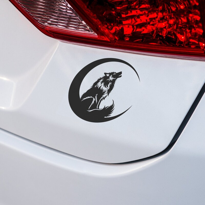 Howling Wolf Decal - Etsy