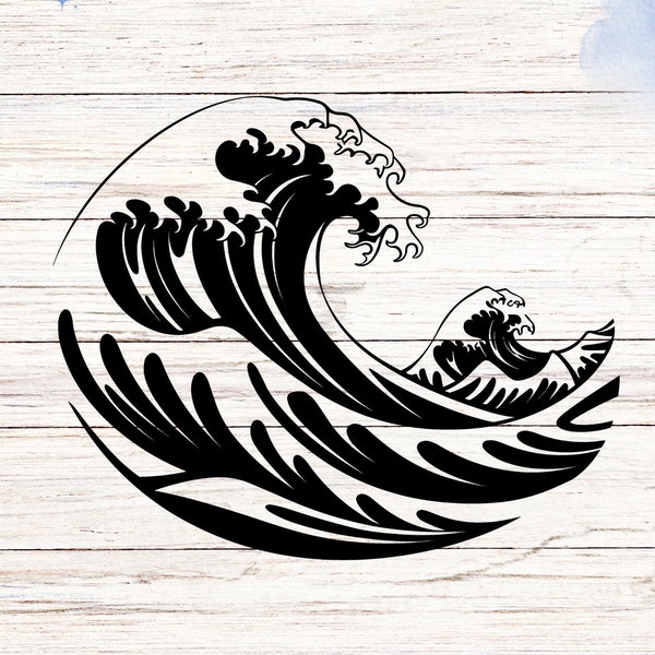 Wave Wall Decal - Etsy UK