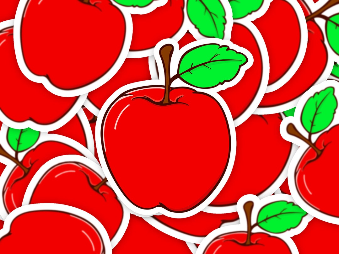 Fun Apple Fruit Sticker Pack for Kids Notebook, Laptop, Phone, Car ...