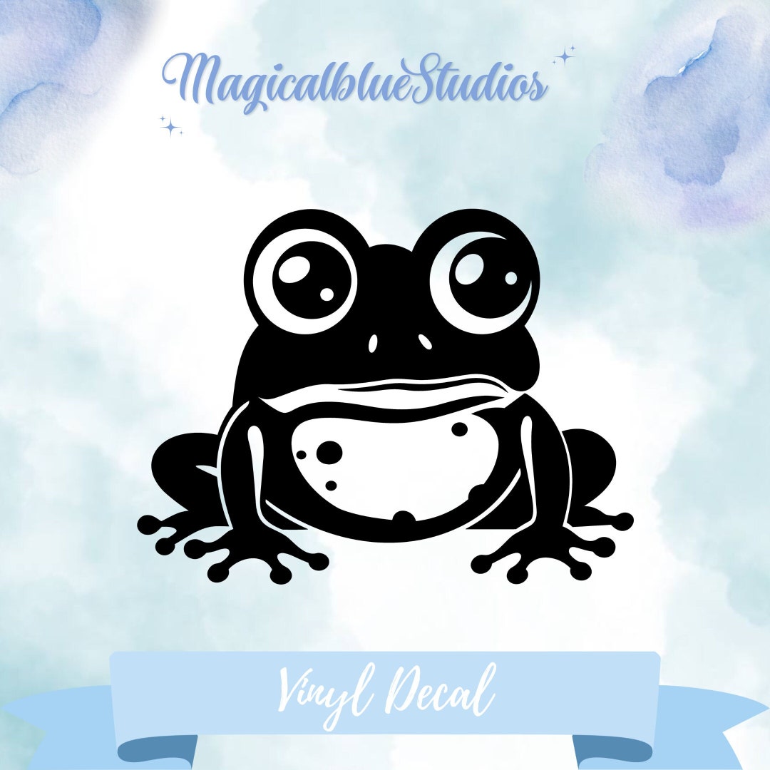 Frog Vinyl Decal - Premium Quality Wall Art, Car Sticker, Laptop Decal ...
