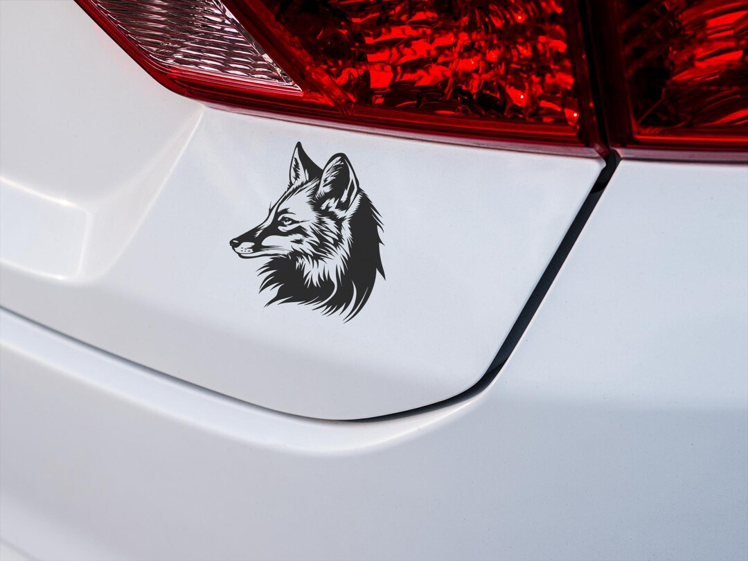 Fox Vinyl Decal, Fox Car Sticker, Wildlife Animal Wall Decal, Fox ...
