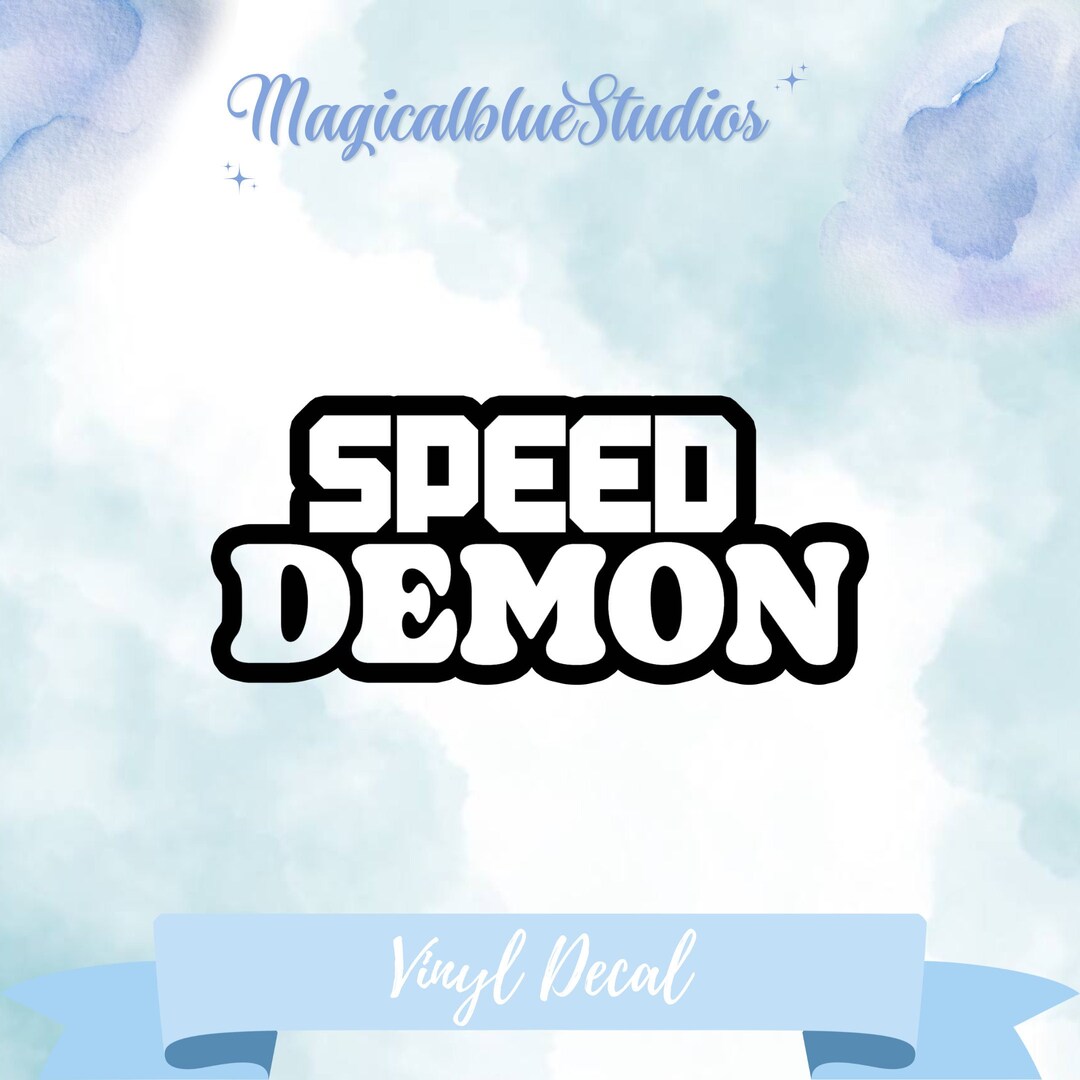 Speed Demon Car Decal Vinyl Sticker for Cars and Vehicles - Etsy