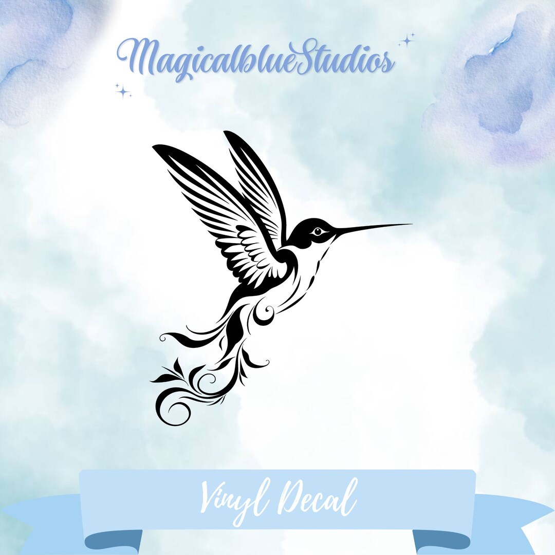 Adorable Hummingbird Vinyl Decal - High-quality, Durable Wall Art ...