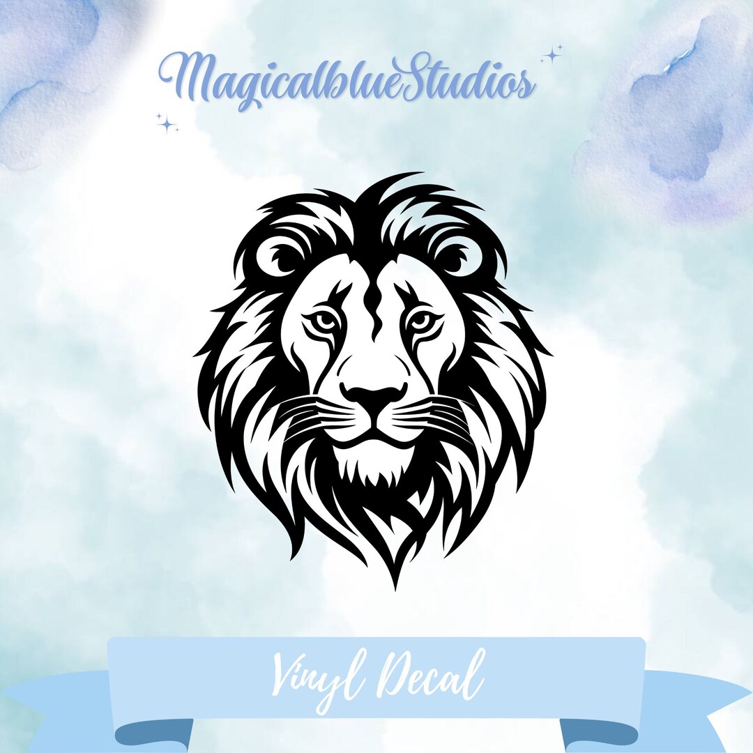 Handmade Lion Vinyl Decal, High Quality Lion Sticker for Laptops, Cars ...
