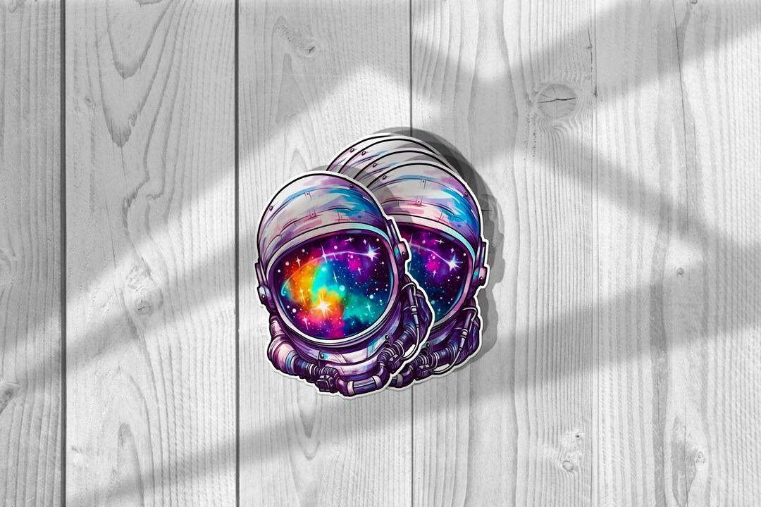 Galactic Voyager Astronaut Helmet With Enchanting Galaxy Inside, Vinyl ...
