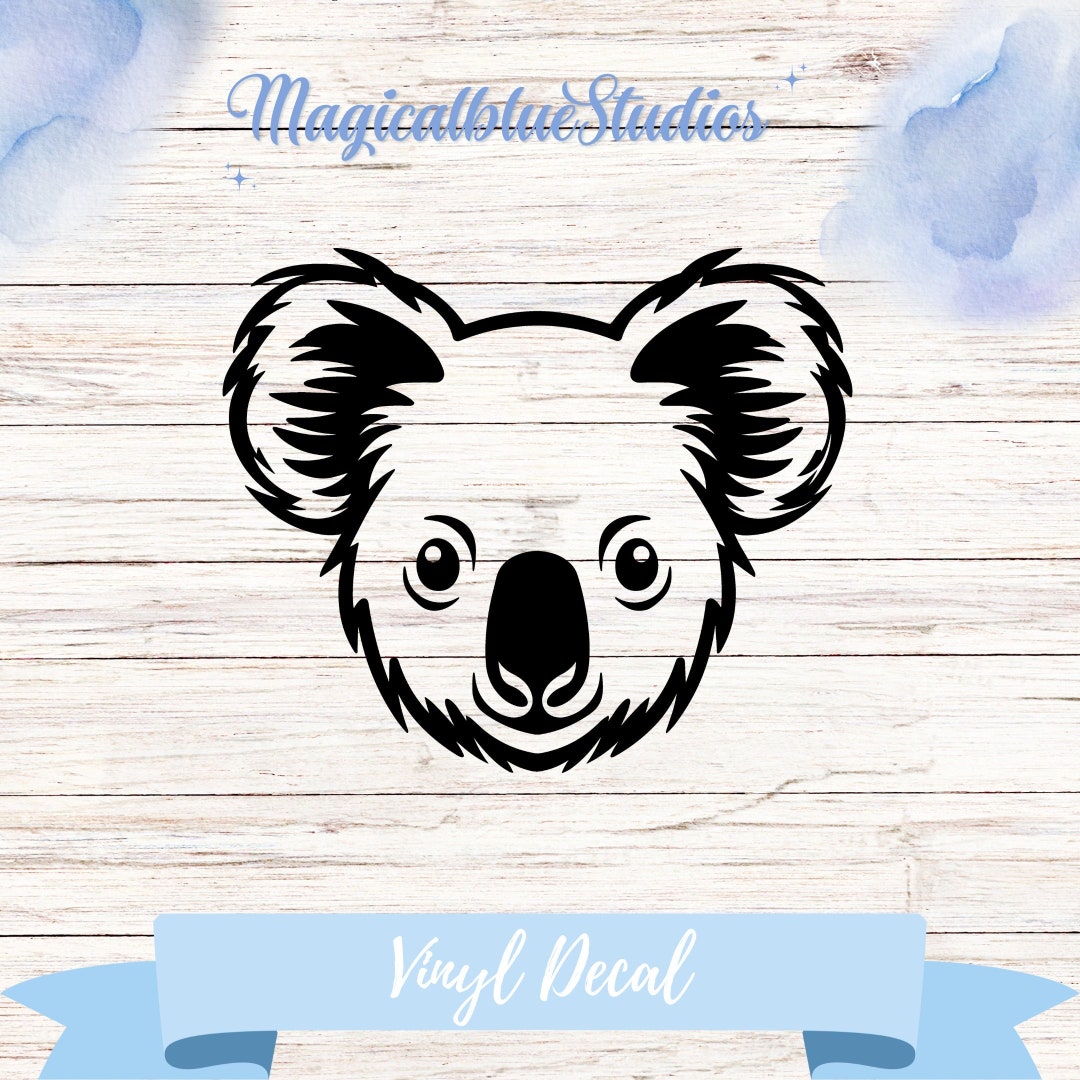 Cute Koala Vinyl Decal for Laptops, Water Bottles, and Cars - Adorable ...