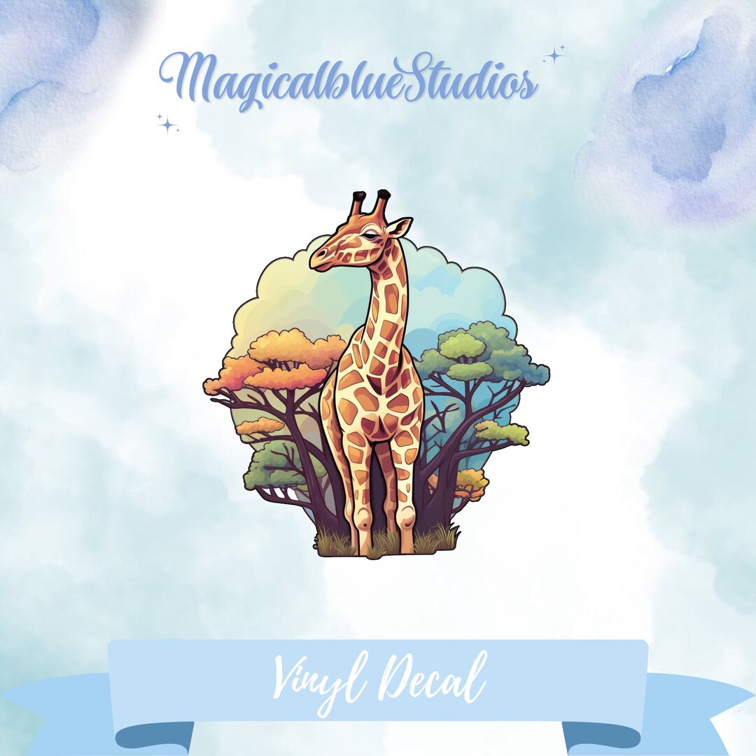 Giraffe Tree Vinyl Decal: Jungle Safari Wall Art - Etsy