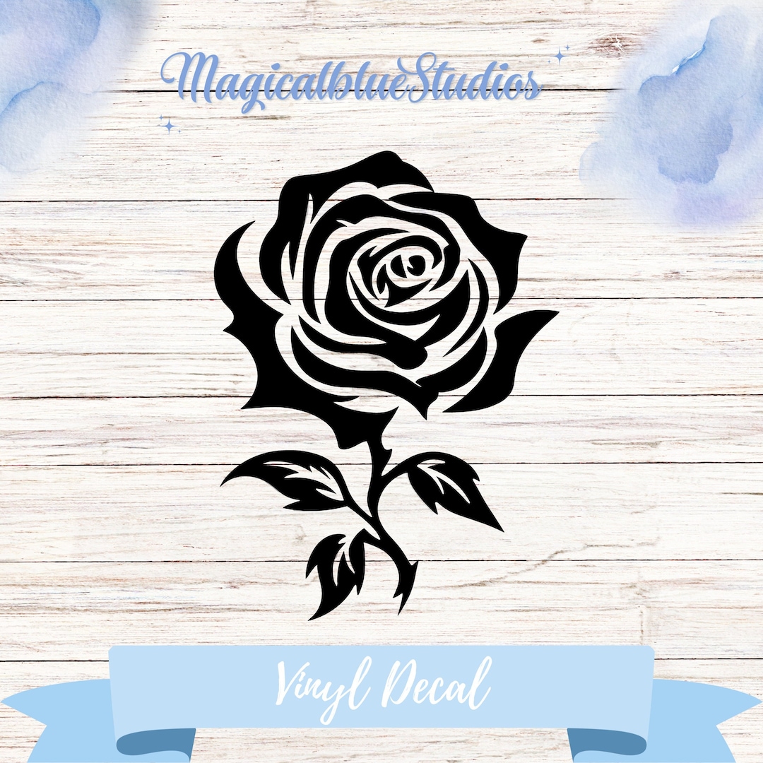 Floral Rose Vinyl Decal: Car, Window, Mirror, Home Decor - Etsy
