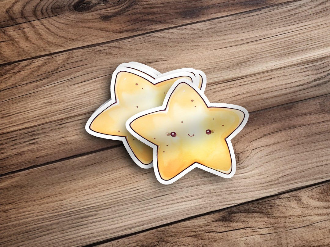 Cute Star Sticker, Kawaii Star Decal, Yellow Star Sticker for Laptop ...
