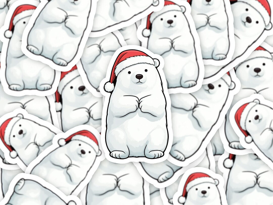 Cute Polar Bear Sticker Adorable Arctic Animal Decal for Laptops ...