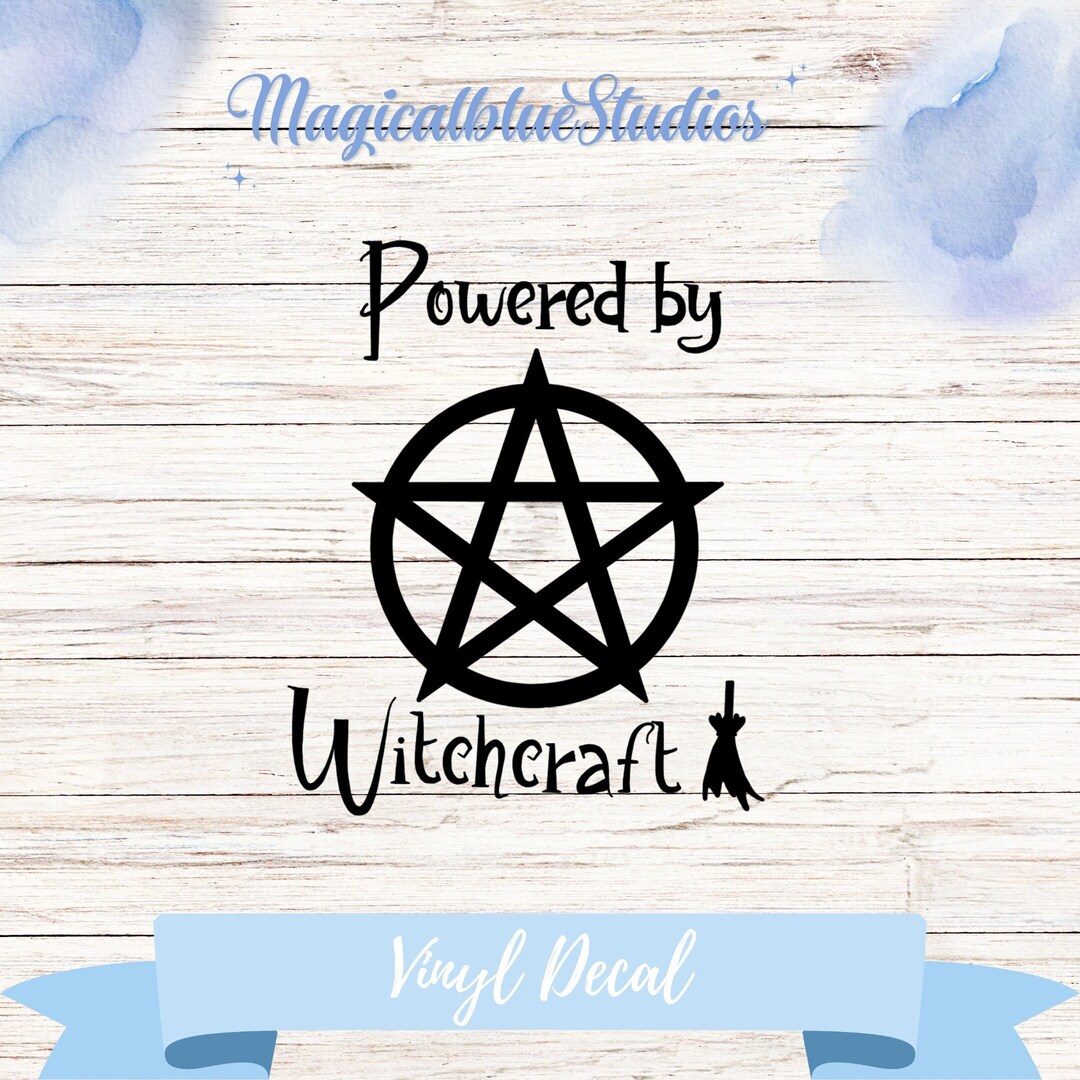 Witchcraft-powered Vinyl Sticker - Durable Waterproof Decal for Laptops ...