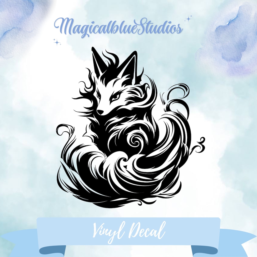 Japanese Kitsune Vinyl Decal: Fox Spirit Car Sticker - Etsy