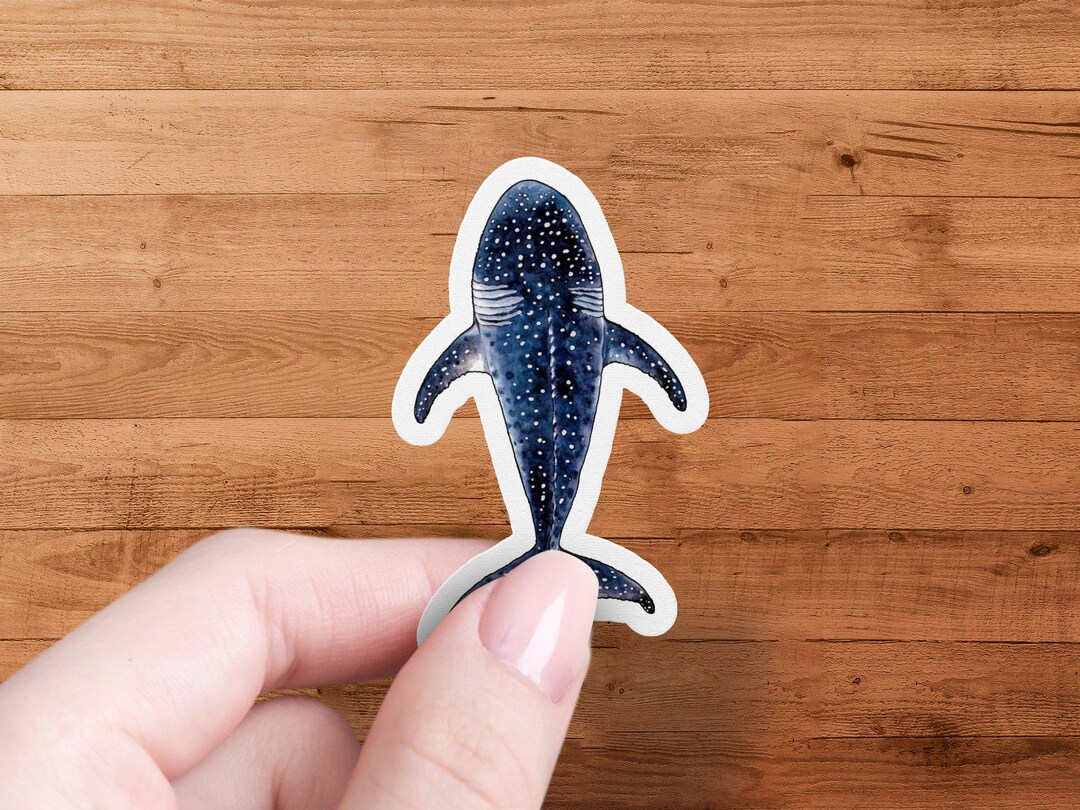 Whale Shark Sticker, Ocean Animal Decal, Marine Life Sticker, Sea ...